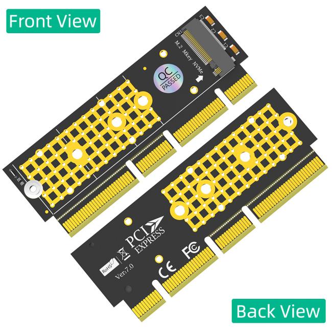 M.2 NVMe to PCI-E adapter side view