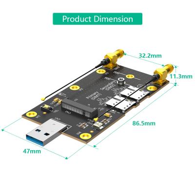 China PCI Express Gen 3.0 8 Gbps NGFF M.2 to USB 3.0 Adapter with Dual NANO SIM card Slot for sale