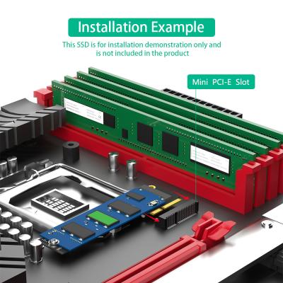 China M.2 (NGFF) Nvme  SSD to Mini PCIe Adapter M.2 NGFF Key-M Adapter for sale