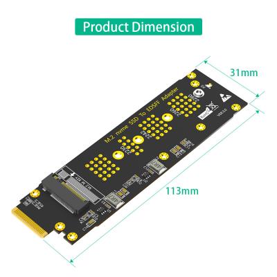China Ruler 1U GEN-Z EDSFF E1.S Interface to NGFF M.2 Key-M M2 NVMe SSD Converter Adapter Card for sale