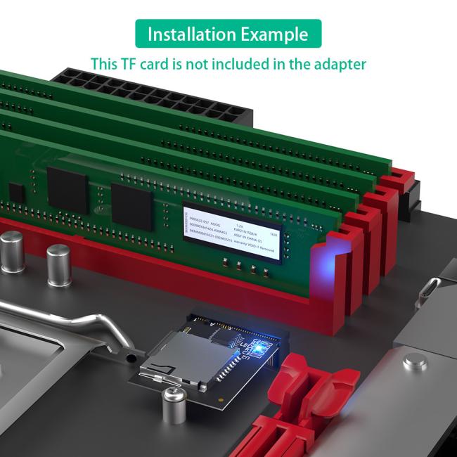 Micro SD to NGFF adapter front view