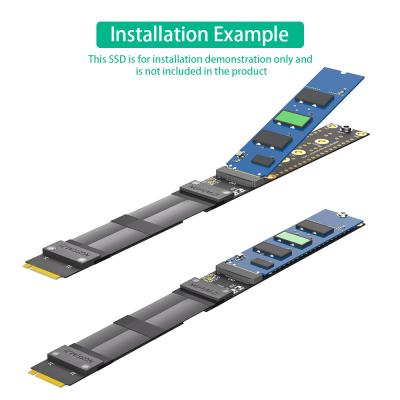 China M.2 NGFF Key M NVMe SSD Extension Cable Extender PCIe3.0 X4 Full Speed High Speed SSD Desktop Computer Extension Cable for sale