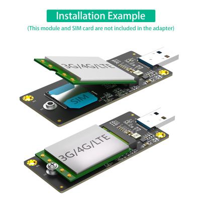 China NGFF(M.2)  Key B  To USB 3.0 Adapter  With SIM 6pin Slot For WWAN/LTE ModuleHigh Speed Transmission Without Delay for sale