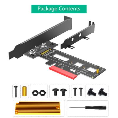 China M.2 NGFF PCI-e SSD to PCI Express 3.0 x4 Host Adapter Card - Support M.2 PCIe (NVMe or AHCI) Type 2242 2260 2280 for sale