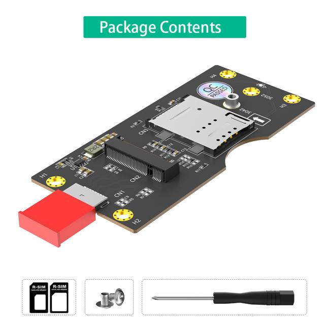Package contents including adapter card and accessories