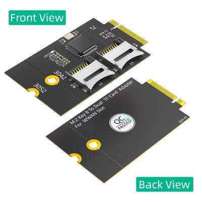 China Dual Micro SD Card, TF Card to NGFF M.2 Key B Adapter(Supports USB Bus, not SATA Bus) for sale