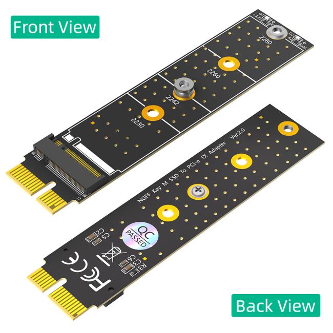 NGFF M.2 to PCI-E 1X adapter side view
