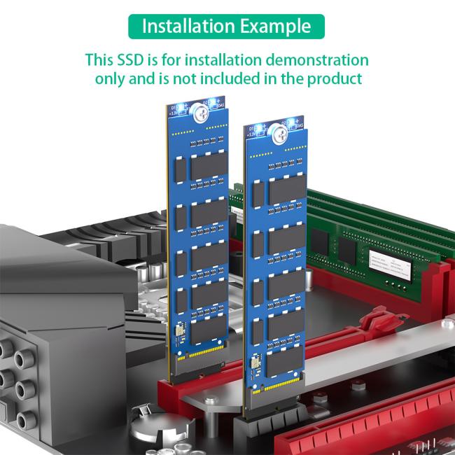 NGFF M.2 to PCI-E 1X adapter LED indicator detail