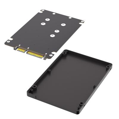 China Dual M.2 B Key/B&M Key SSD to 2.5" SATA III Card With Selection Switch Plastic Enclosure for sale