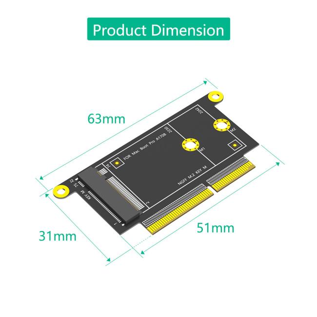 Adapter with SSD installed
