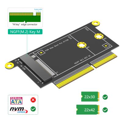 China NGFF M.2 NVMe Key M 2230/2242 Type Adapter for Macbook A1708 Model for sale