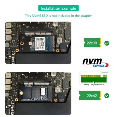 China NGFF M.2 NVMe Key M 2230/2242 Type Adapter for Macbook A1708 Model for sale