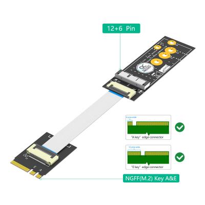 China Mac OS  M.2 NGFF Adapter BCM94360CS2 BCM943224PCIEBT2 Card To M.2 Key A/E Cable for sale