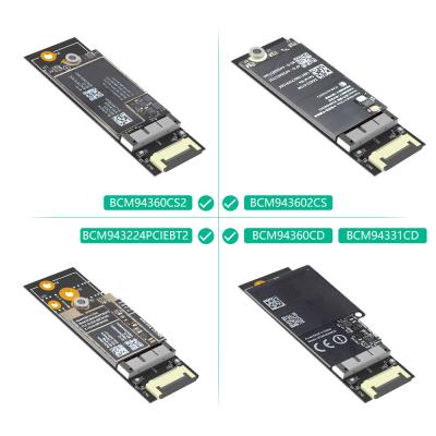 China Mac OS  M.2 NGFF Adapter BCM94360CS2 BCM943224PCIEBT2 Card To M.2 Key A/E Cable for sale