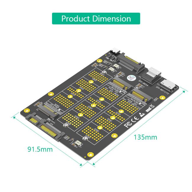 SATA Bus M.2 NGFF Adapter components view