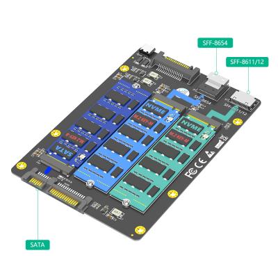 China SATA Bus M.2 NGFF Adapter SFF 8611 NVMe SSD TYPE C for sale