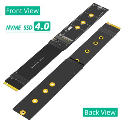 China Upgrade Version 180 Degree NGFF M.2 M-Key NVME SSD Extension Cable 3.3V Power LED Status Light for sale