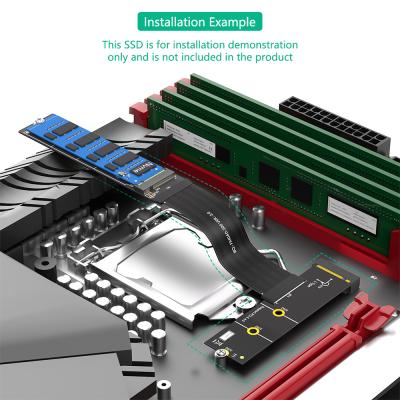 China 3.3V M.2 NGFF Adapter Adapter Left Steering M2 Nvme To Sata With LED for sale