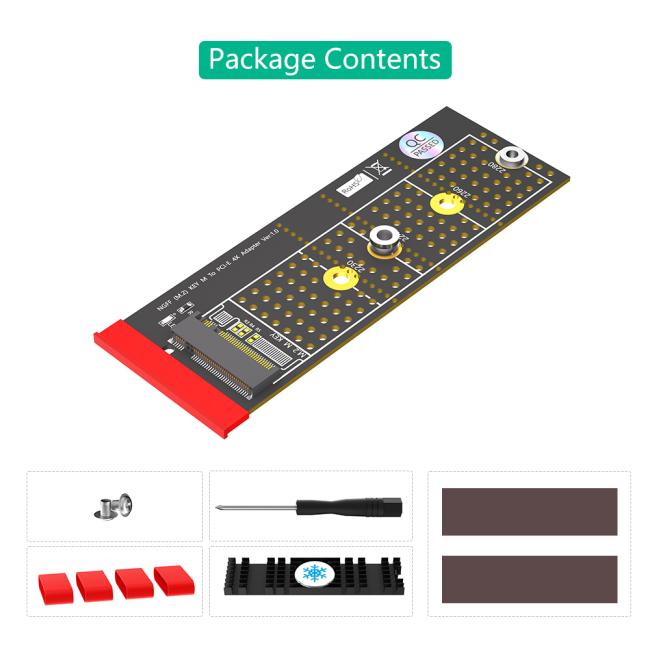 Adapter installed in PCIe slot
