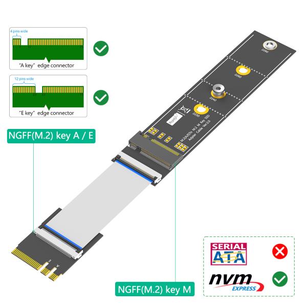 Quality 100Mbps Computer Adapter 22mm To 80mm M.2 NGFF SSD Converter for sale