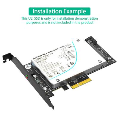 China PCI-E Riser 3.0 4X To U.2 SFF-8639 Adapter SSD To PCI Express Card 2.5" SATA for sale
