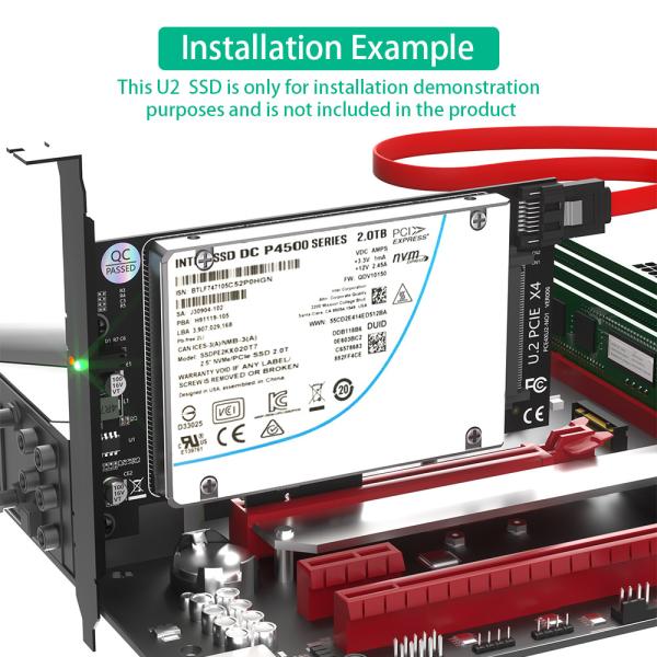 Quality PCI-E Riser 3.0 4X To U.2 SFF-8639 Adapter SSD To PCI Express Card 2.5" SATA for sale
