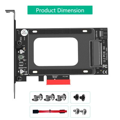 China PCI-E Riser 3.0 4X To U.2 SFF-8639 Adapter SSD To PCI Express Card 2.5" SATA for sale