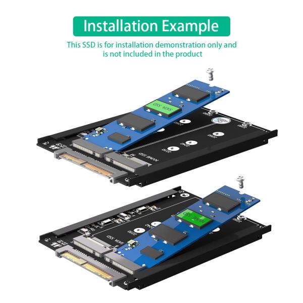 Quality 2 In 1 Combo PCI-E M.2 NVME SSD And B&M Key SSD To SFF-8639 U.2 Adapter for sale