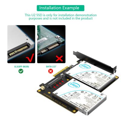 China Dual U.2 SSD To PCIe 4.0 X8 Adapter Lightning-Fast Data Transfer for sale