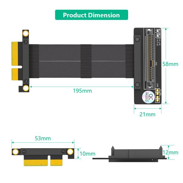 Quality SFF-8639 U.2 90° to PCI-E 3.0 4X Ribbon Extender Cable for and Fast Connectivity for sale