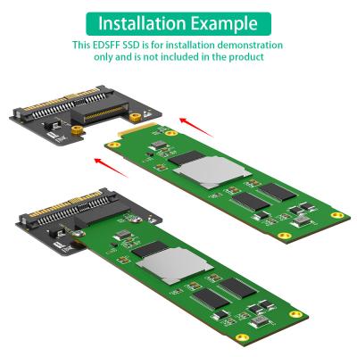 China U.2 SFF-8639 to NVMe Ruler 1U GEN-Z EDSFF Short SSD E1.S Carrier Adapter Upgrade for sale