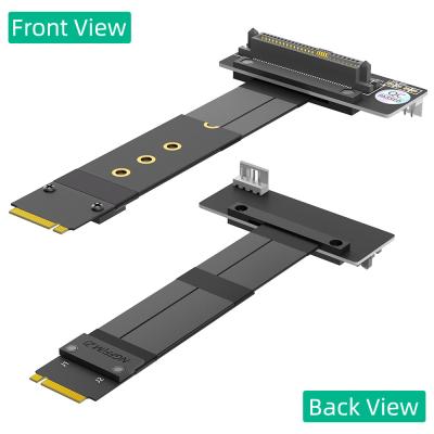 China 90 Degree U.2 SFF-8639 U2 Connector To NGFF M.2 Key-M Interface Converter Card Extension Cable With SATA15PIN Power Cord for sale