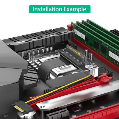 China 90 Degree U.2 SFF-8639 U2 Connector To NGFF M.2 Key-M Interface Converter Card Extension Cable With SATA15PIN Power Cord for sale
