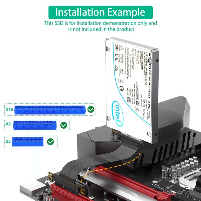 PCIe extender cable performance diagram