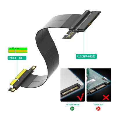 China PCIE3.0 4X E4X SFF 8639 Adapter Sff 8639 To M 2 Ribbon Extender Cable for sale