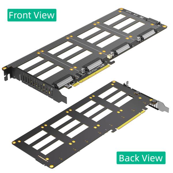Quality U.2 to PCI-e Riser Adapter PCIe4.0 X16 to 2.5" U.2 (SFF-8639) SSD Expansion Card for sale