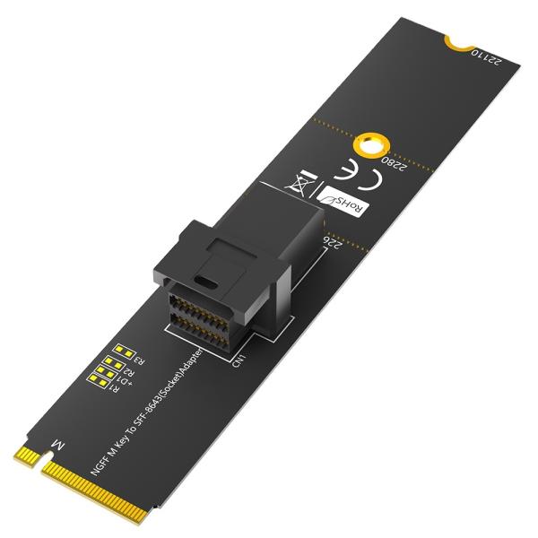 Quality M.2 to SFF-8643 Adapter for NVMe SSD 32Gbps PCIe 3.0 x4 for sale