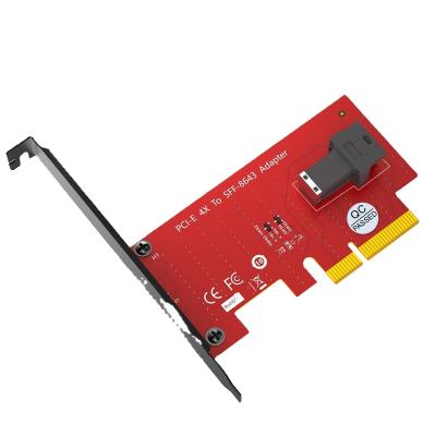 China Black SFF 8639 Adapter PCIe 4X Adapter Card 110mm X 22mm for sale