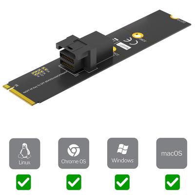 China NVMe M.2 SFF 8643 Adapter Mini Module SAS HD SSD SFF 8643 Adapter Connector for sale