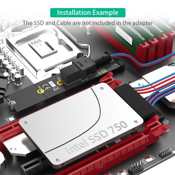 Quality NVMe M.2 SFF 8643 Adapter Mini Module SAS HD SSD SFF 8643 Adapter Connector for sale