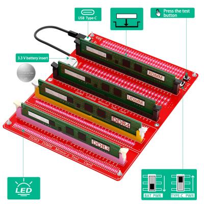 China 3 In 1 DDR Memory Adapter DDR 4 5 RDIMM UDIMM Memory Tester 3.6V for sale