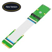 China Flat Flexible  Mini PCI E Cable SSD Extension MSATA Cable Adapter 2 In 1 Combo for sale