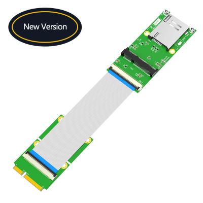 China 52Pin MPCIe Mini PCI E Cable Wireless Adapter Card 1 SIM Slot FPC Cable For Test Wifi Module for sale