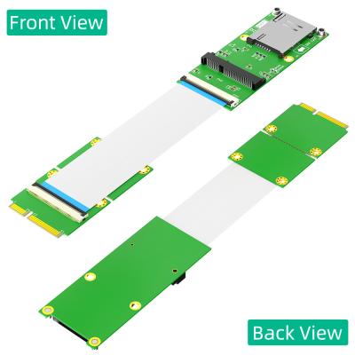 China 52Pin MPCIe Mini PCI E Cable Wireless Adapter Card 1 SIM Slot FPC Cable For Test Wifi Module for sale