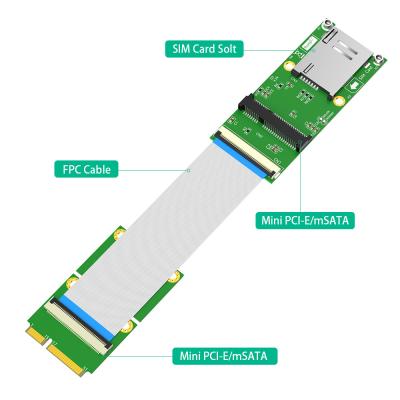 China 52Pin MPCIe Mini PCI E Cable Wireless Adapter Card 1 SIM Slot FPC Cable For Test Wifi Module for sale