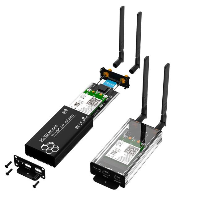 4G Wireless Mini PCI-E to USB Type C Adapter close-up