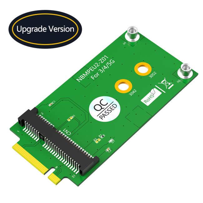 M.2 Key B to Mini PCI-E Adapter - Side View