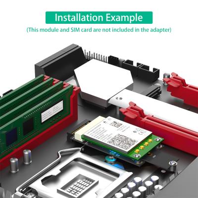 China 3G 4G 5G GSM LTE WIFI Module Mini PCIe Wireless Network Card SIM to NGFF M.2 Key M Socket Card Adapter mPCIe Slot convert NVMe for sale