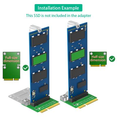 China M.2 NGFF Nvme SSD To Mini PCI-E Adapter (Vertical Installation) For 2280 NVME SSD for sale