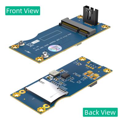 China Mini PCI-E to Motherboard USB 9PIN Header Wireless Adapter Card With 1 Standard SIM Slot for GSM 3G 4G LTE WWAN Module for sale
